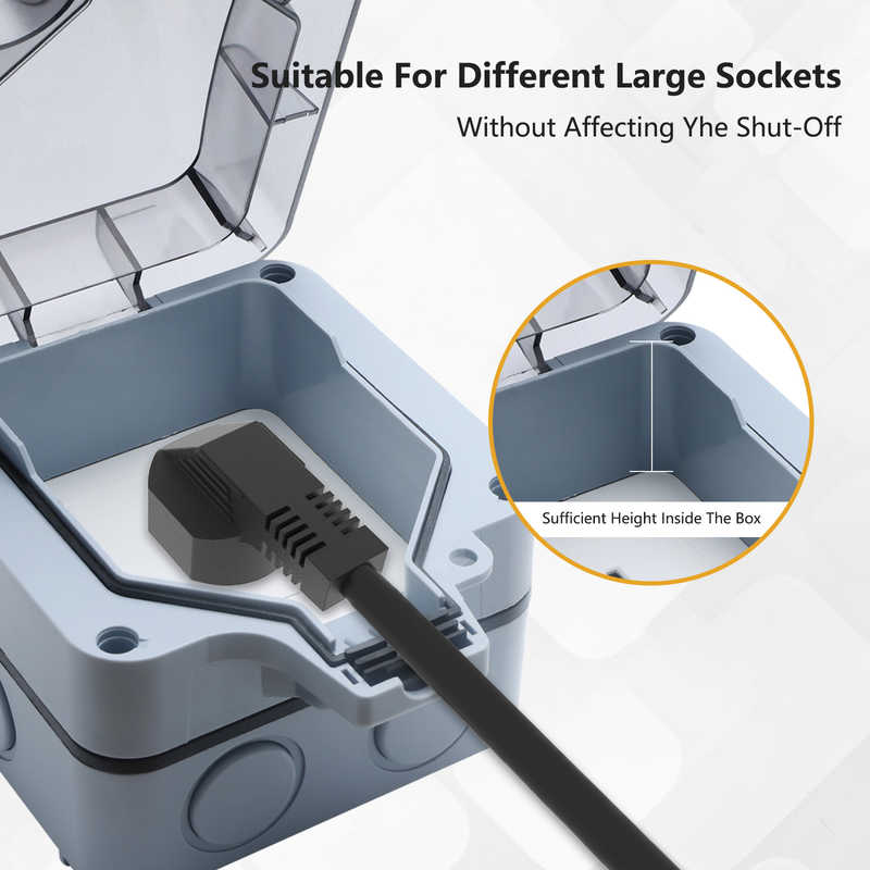 1 Gang Switched Socket 15Amp Single outdoor socket IP66 125V