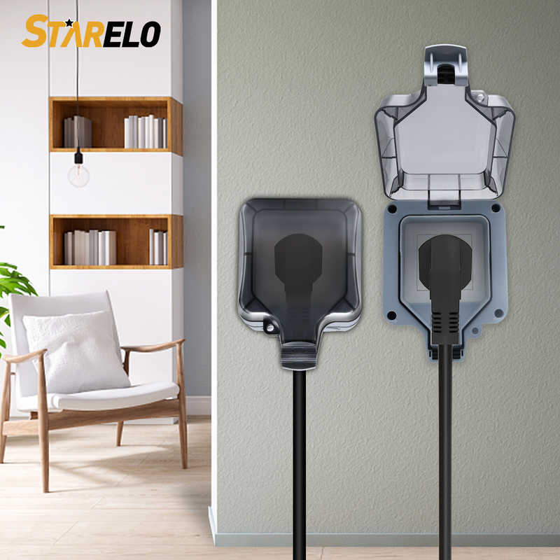 1 Gang Switched Socket 15Amp Single outdoor socket IP66 125V