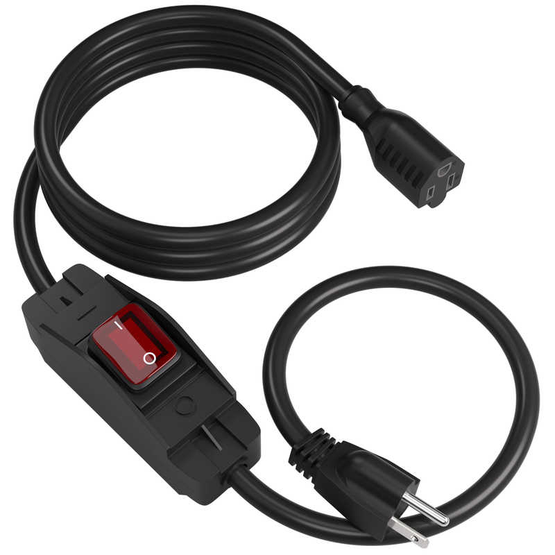 3-Prong Outdoor 1875W Black Heavy Duty Extension Cord, 14/3 SJT ...