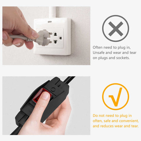 3-Prong Outdoor 1875W Black Heavy Duty Extension Cord, 14/3 SJT ...