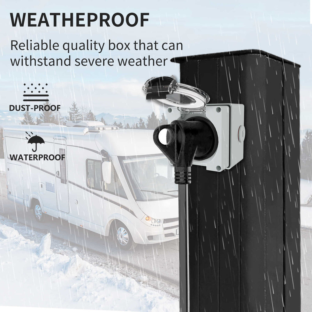 NEMA 10-50R 50A Power Outlet Box For RV EV ETL Listed